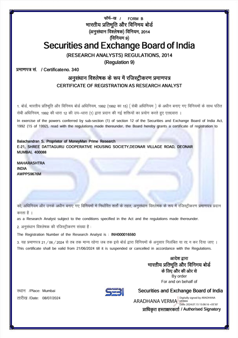 View SEBI Registration – MoneyMan